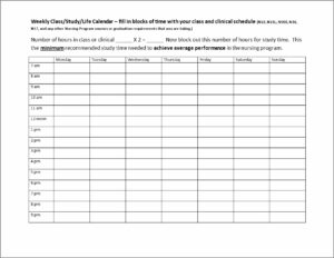Free Printable 7-day Week Schedule Template