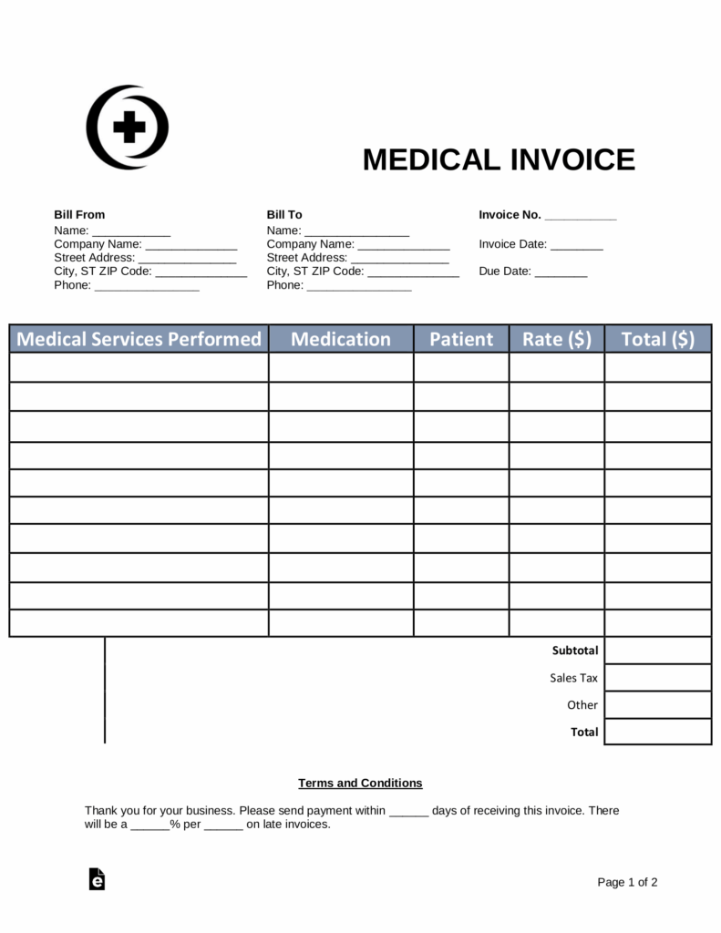 Free Printable Billing Invoice Template