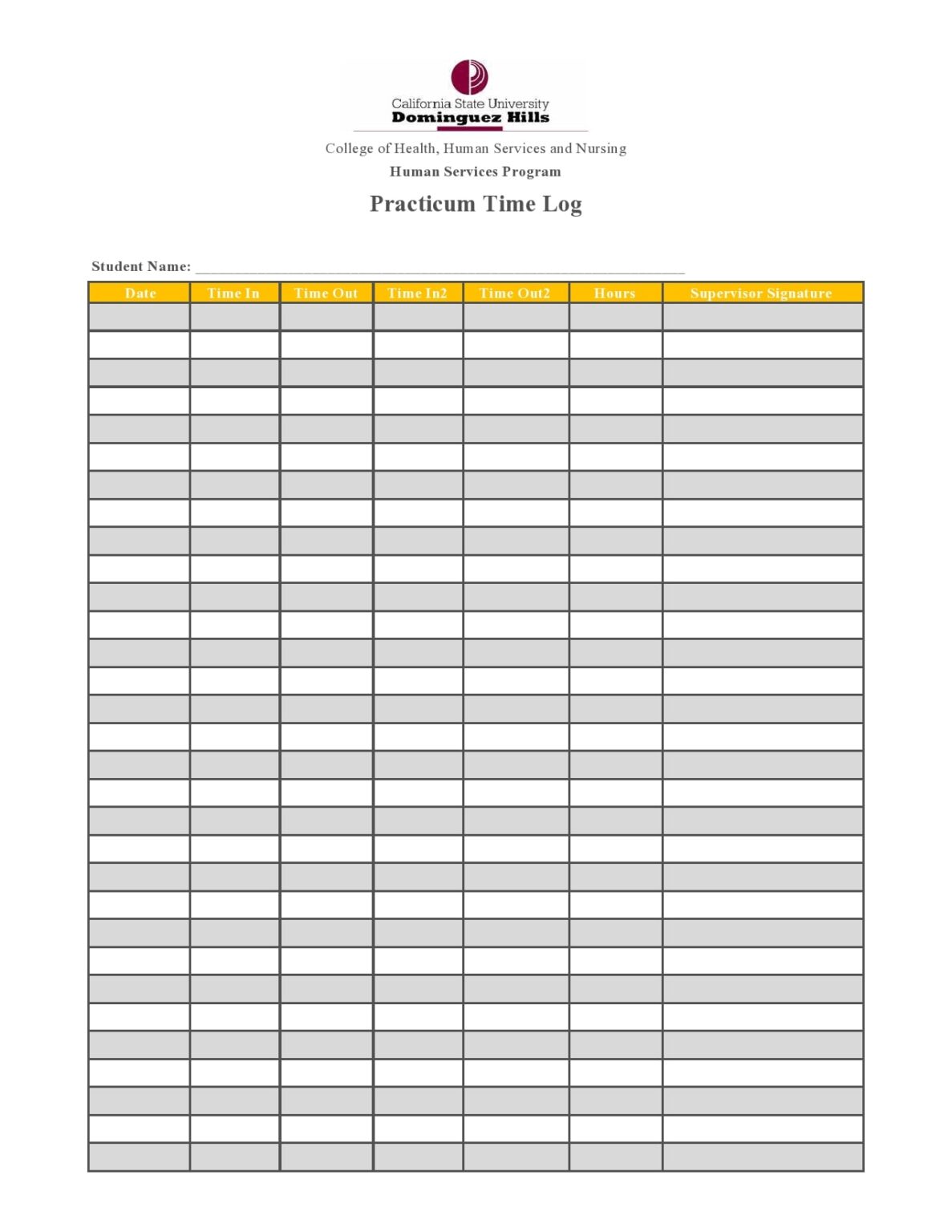 Free Printable Daily Work Log Template
