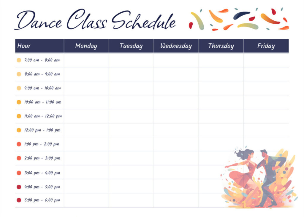 Free Printable Class Timetable Template