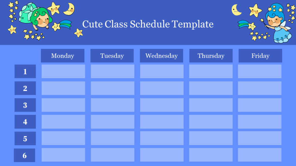 Free Printable Class Timetable Template