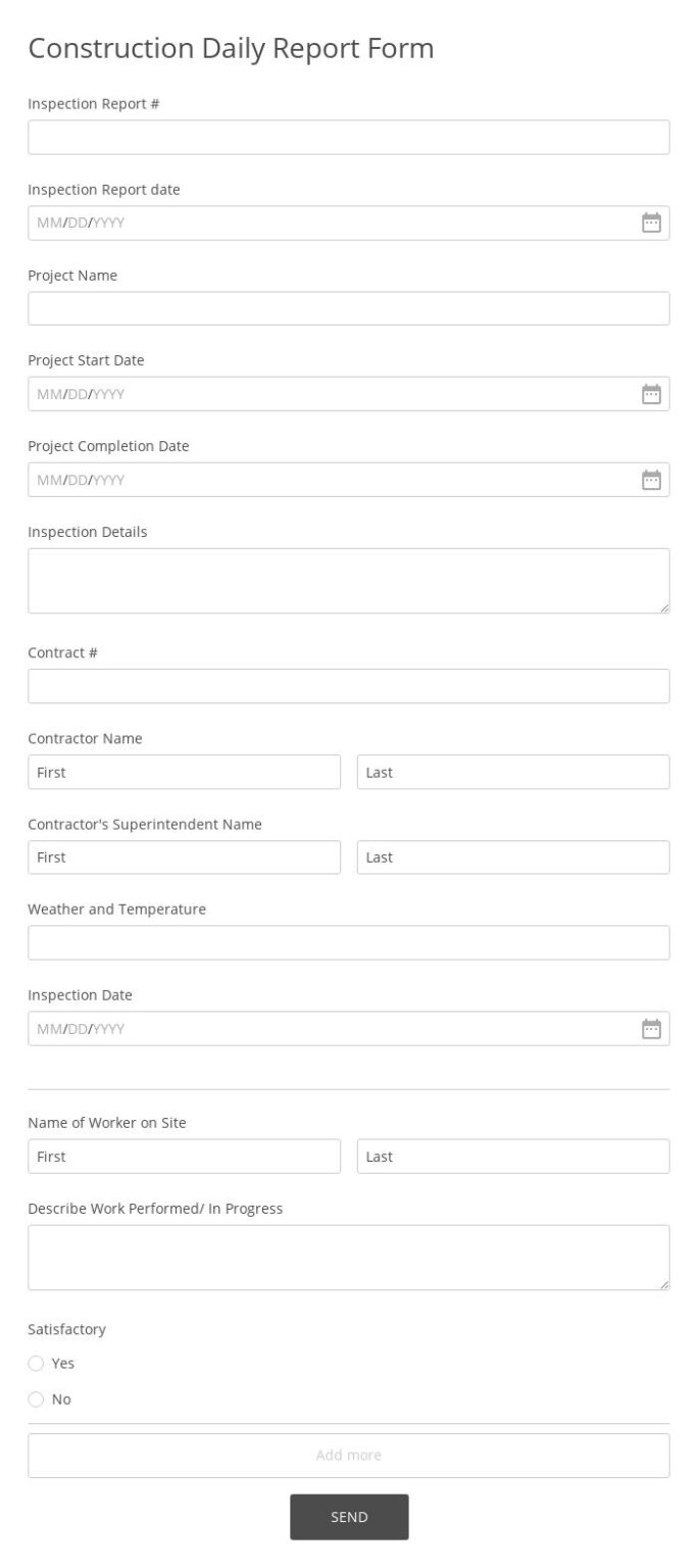 Construction Daily Report Template (Excel)