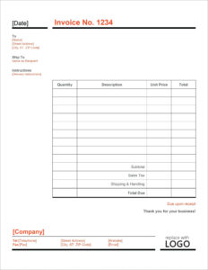 Credit Card Receipt Template