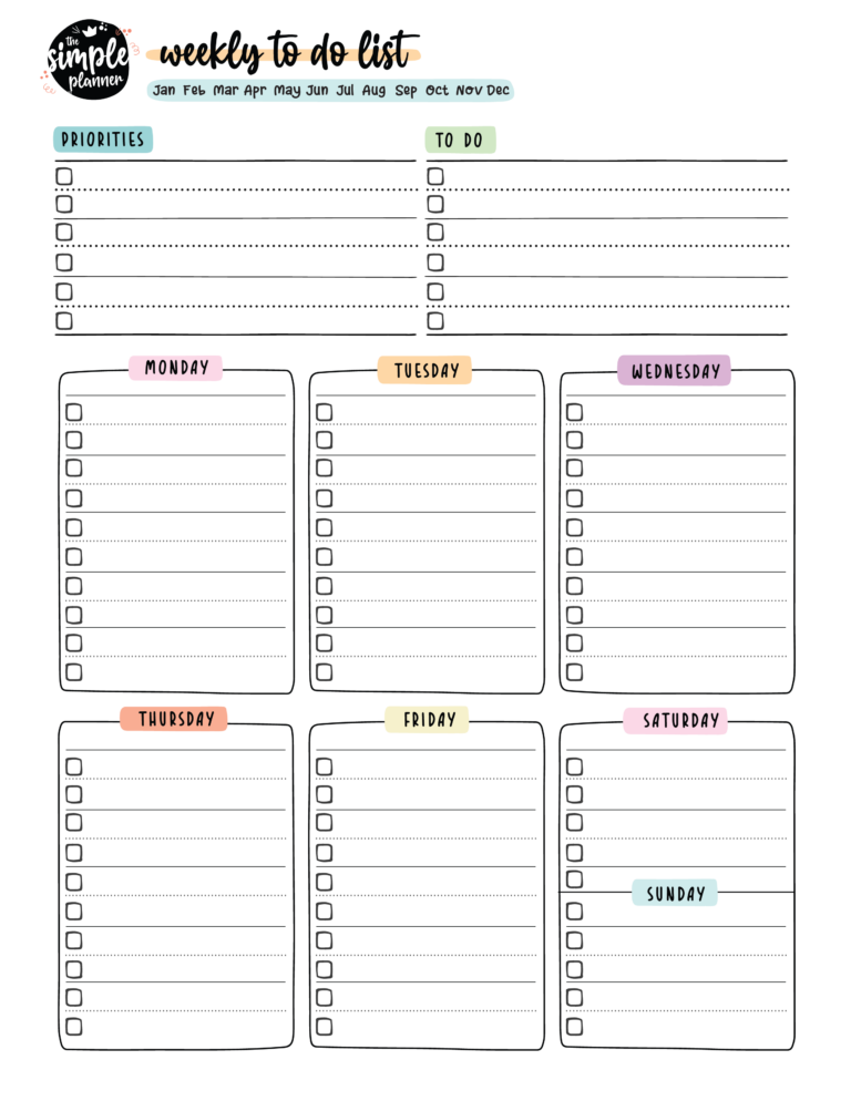 Free Printable Cute To-Do List Template