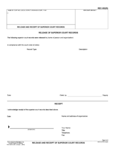 Court Payment Receipt Template