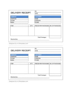 Delivery Receipt Template