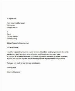 Free Editable Salary Request Letter Template (Word)