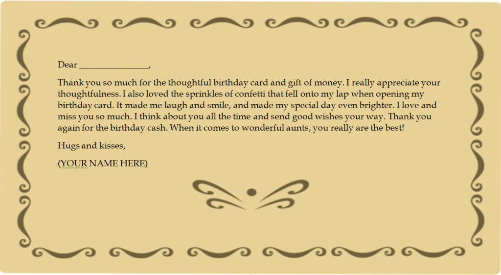 Free Printable Gift Thank You Note Template