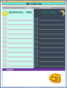 Printable Kid's To-Do List Template