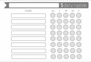 Printable Kid's To-Do List Template
