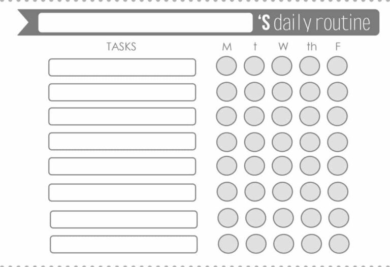 Printable Kid's To-Do List Template