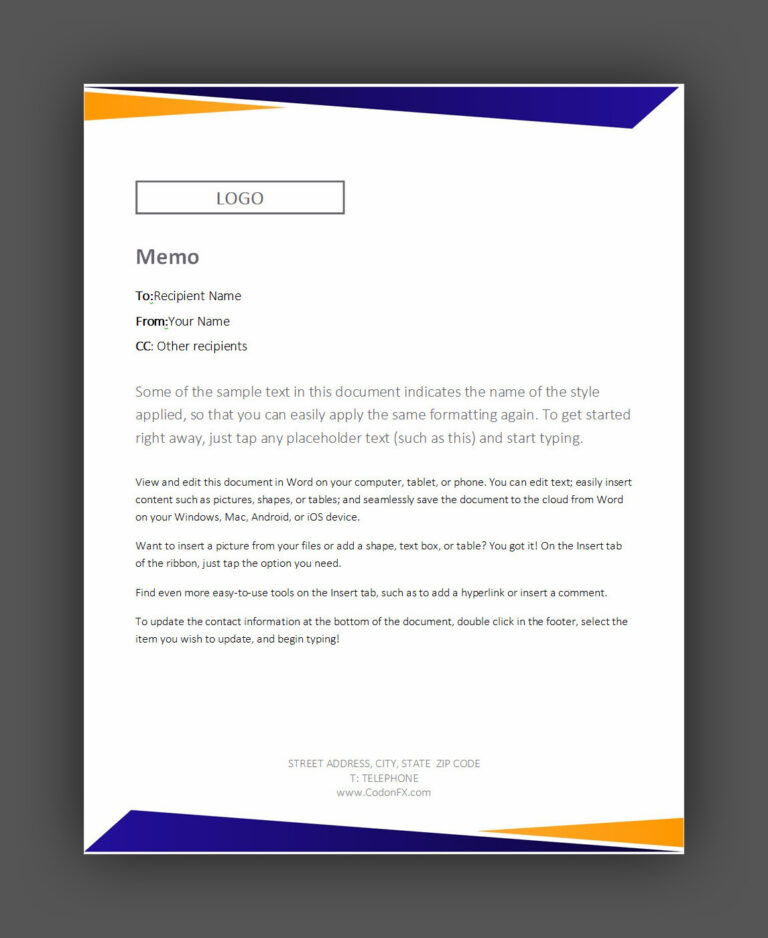 Free Editable Legal Memo Template (Word)