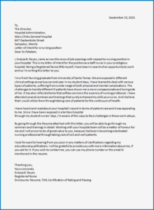 Nursing Letter of Intent Template (Word)