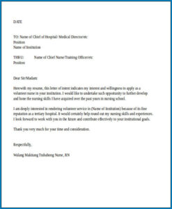 Nursing Letter of Intent Template (Word)