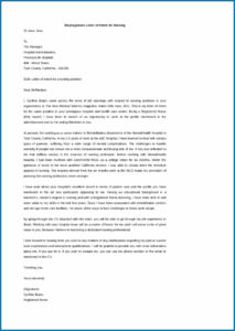 Nursing Letter of Intent Template (Word)
