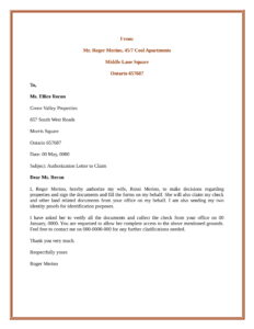 Printable Authorization Letter Template