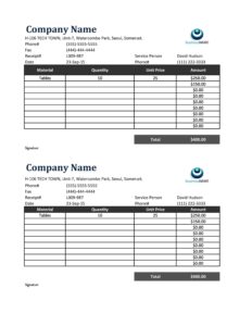 Printable Purchase Receipt Template