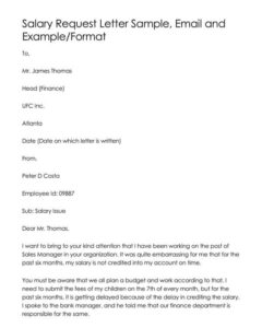 Free Editable Salary Request Letter Template (Word)