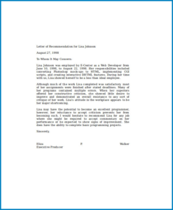Professional Reference Letter Template (Word)