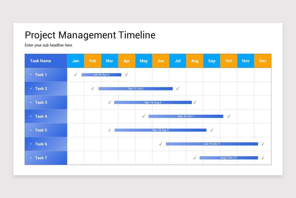 Project Management Timeline Template