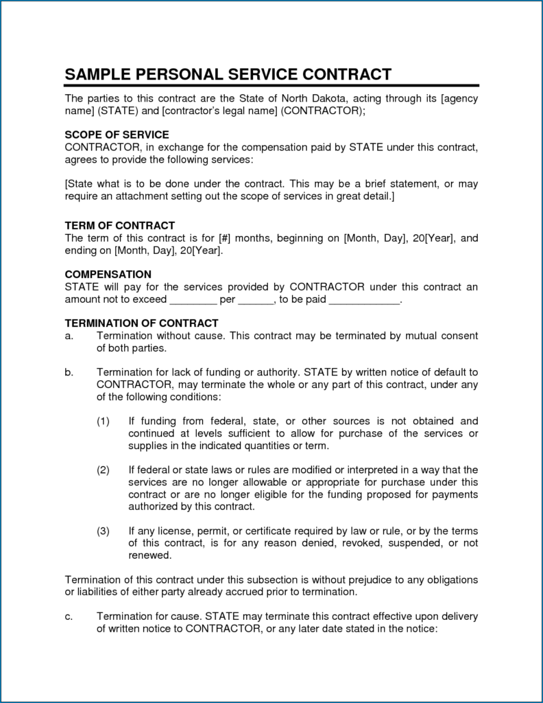 Business Services Contract Template (Word)