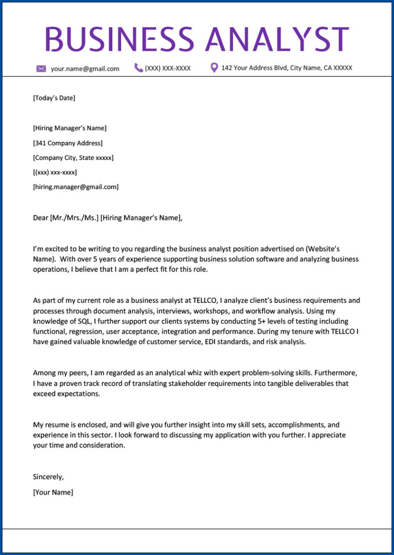 Cover Letter for Letter of Recommendation