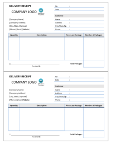 Delivery Receipt Template