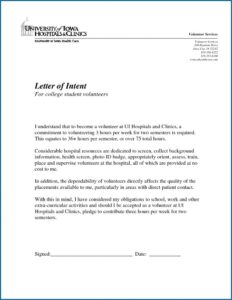 Letter of Intent for College (Word)