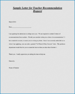 Letter of Recommendation Request Template (Word)