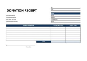 Printable Sponsorship Receipt Template
