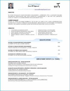 Resume Template With No Work Experience (Word)