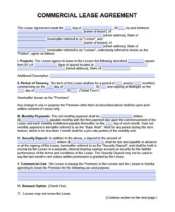 Warehouse Lease Agreement Template