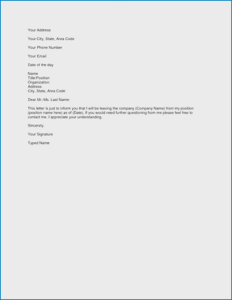 Simple Cover Letter For Job Application (Word)