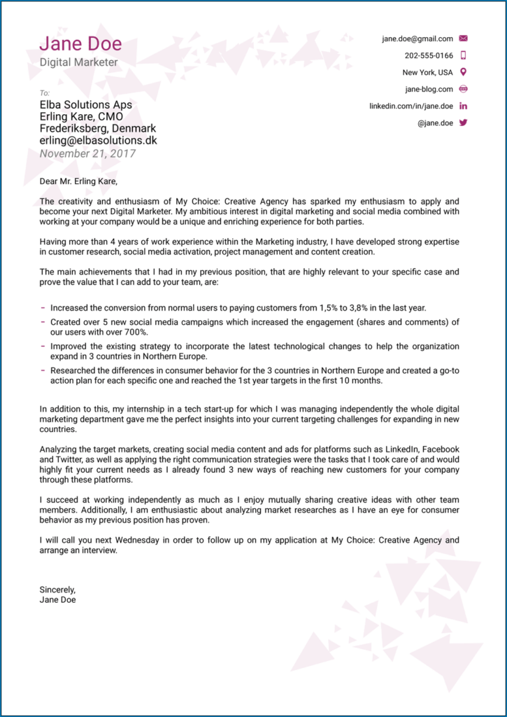 Simple Cover Letter Template (Word)