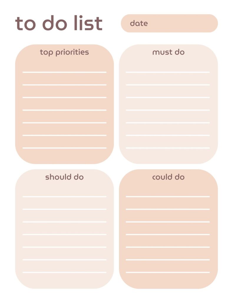 Free Printable Things To-Do List Template