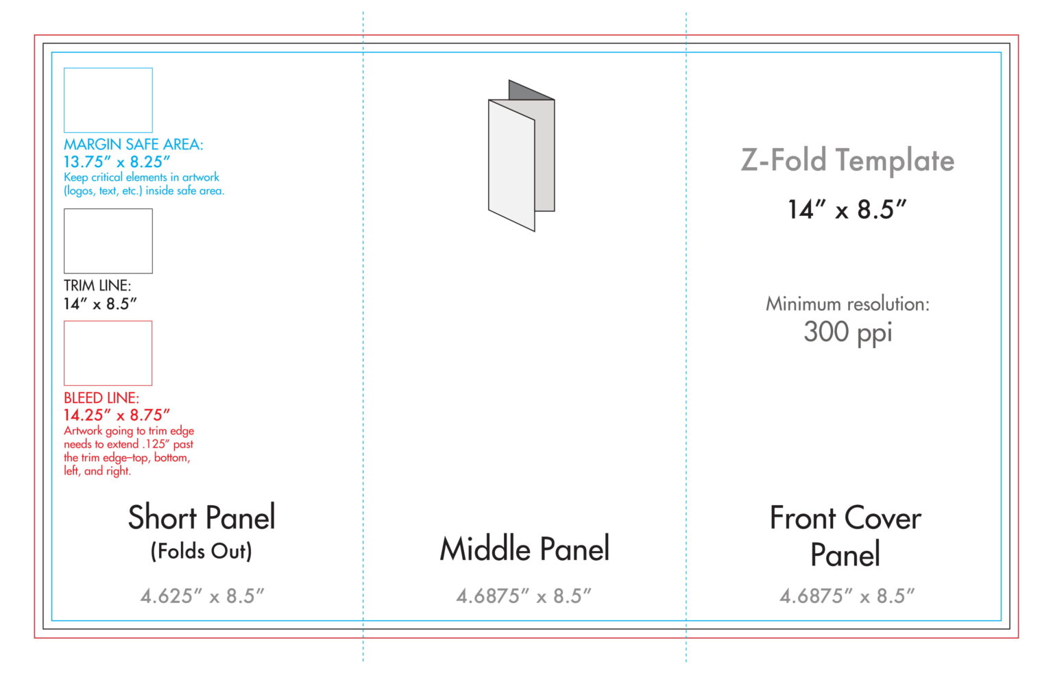 Z-Fold Brochure Template (Word)