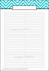 Free Printable Blank Checklist Template