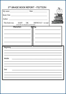 Book Report Template for 2nd Graders (With Samples)