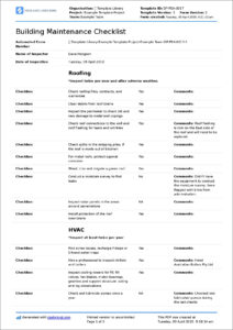 Free Printable Building Checklist Template