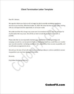 Client Termination Letter Template (With Sample)