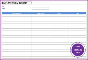 Printable Daily Sign-In Sheet Template