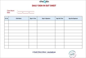 Printable Daily Sign-In Sheet Template