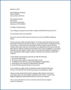 Dispute of Debt Letter Template (Free Printable)