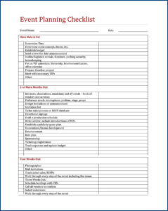 Event Planning To-do List Template (Ready To Use)