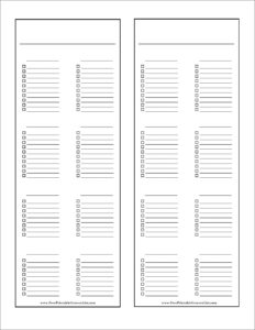 Free Printable Blank Checklist Template