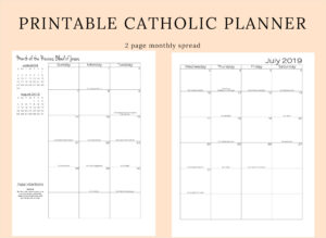 Free Printable Catholic Student Planner Template