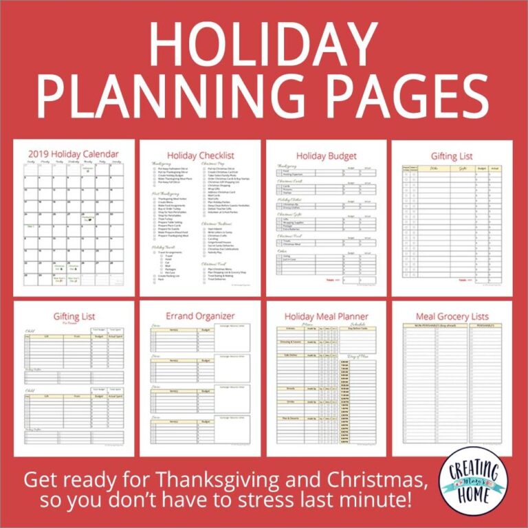 Holiday Schedule Template