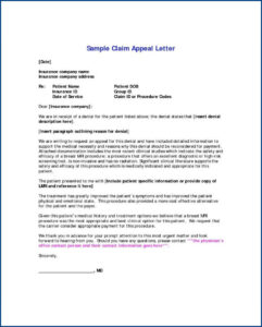 Insurance Appeals Letter Template (With Example)