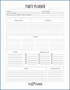 Party Planning To-do List Template (With Samples)