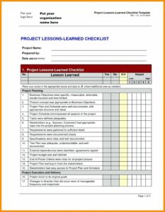 Project Management Checklist Template